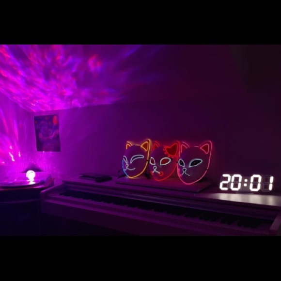 Wall Decor | Demon Slayer Tanjiro Glowing Fox Mask Led Light Up Mask ...